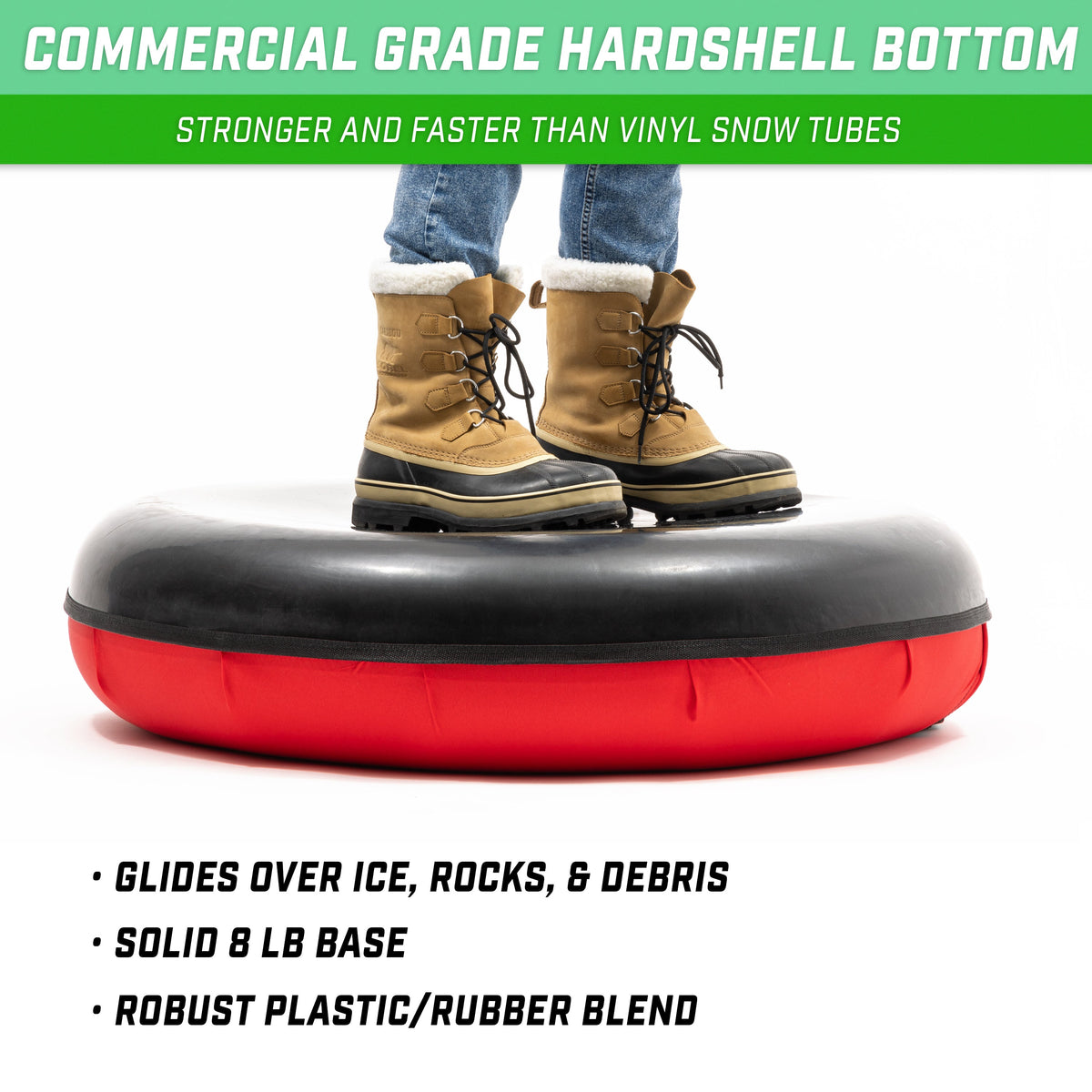 GoSports 4" Hard Bottom Snow Tube - Red – GoSportsOutdoors.com